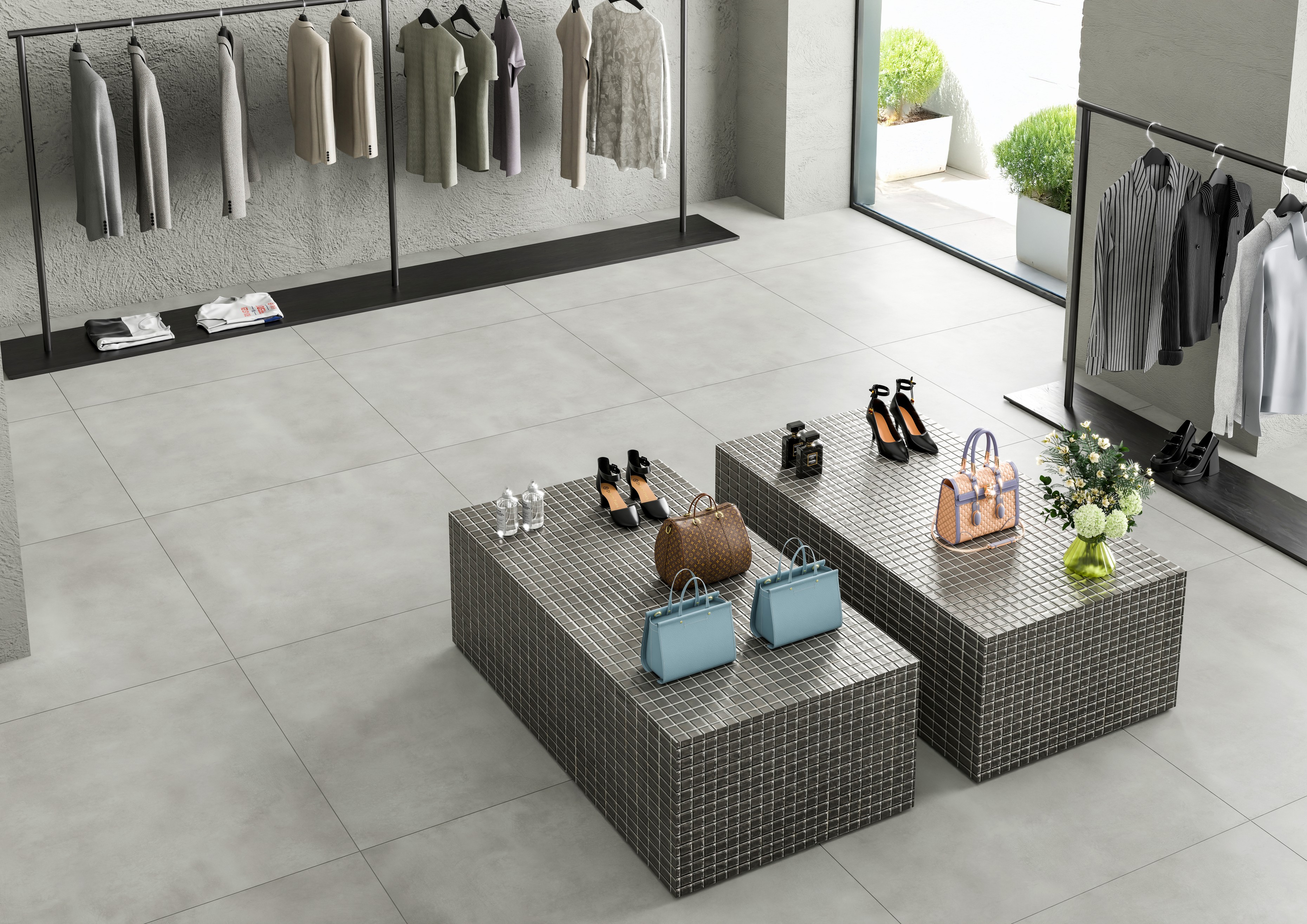 Jupiter Grey - Matt Concrete Ceramic Tiles | Sez Industries